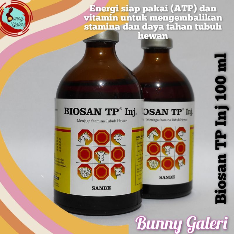 Jual BIOSAN TP INJ 100 ml sumber energi dan vitamin untuk menjaga ...