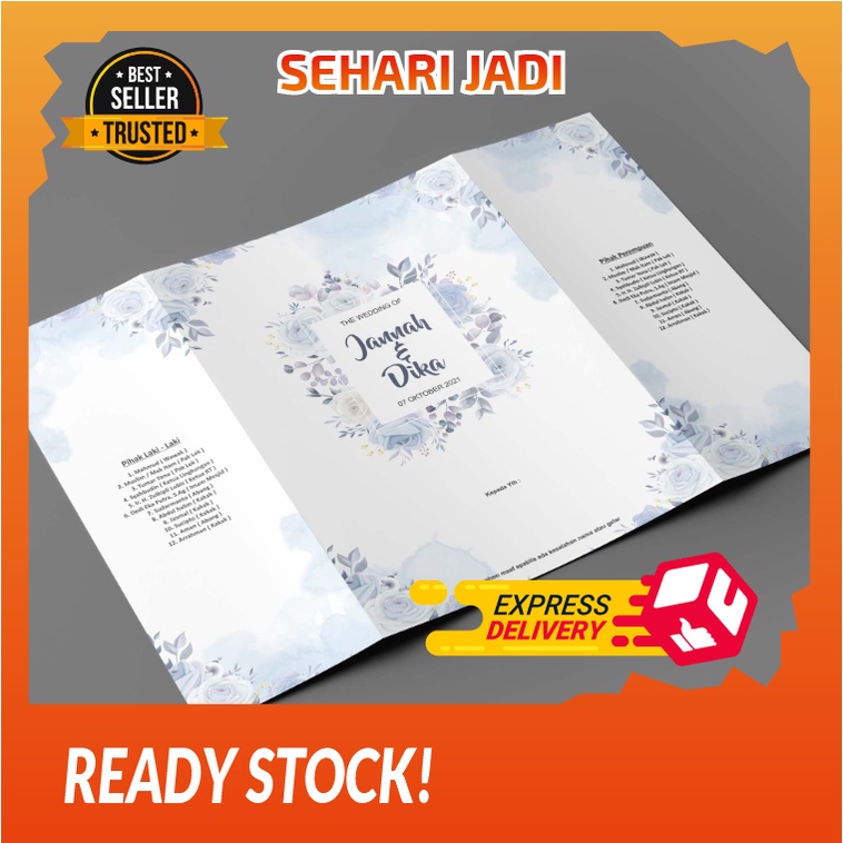 Jual Undangan Pernikahan Murah Kertas Jasmine 05 | Shopee Indonesia