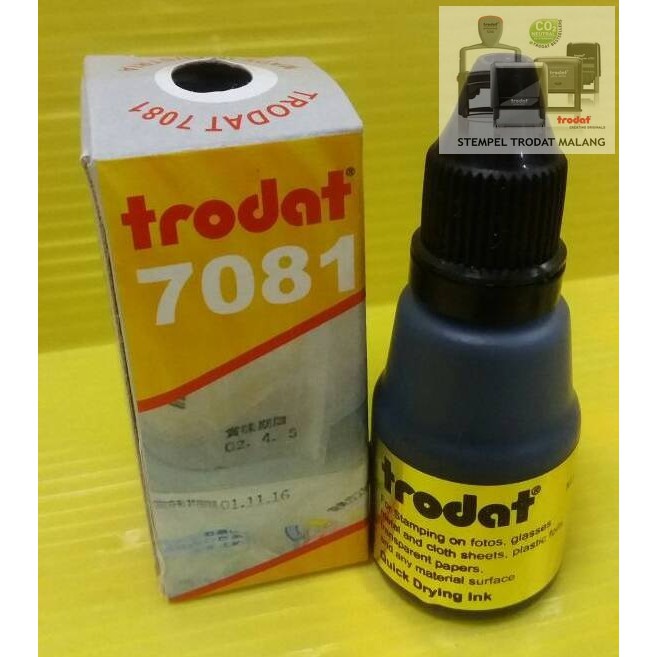 Jual Tinta Trodat 7081 Black, Tinta Permanen Untuk plastik, gelas , kertas foto, kertas glossy ...