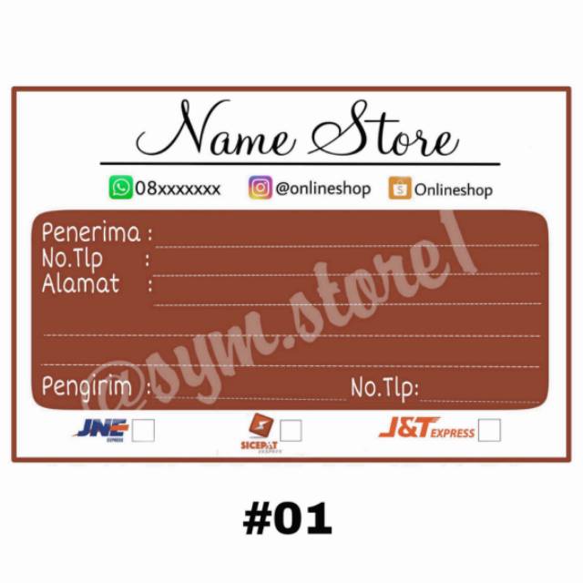 Jual Label Pengiriman CUSTOME | Kartu Pengiriman Online Shop | Label ...