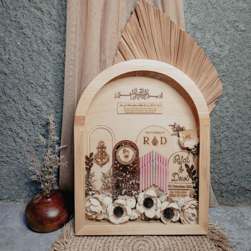 Jual Mahar uang / Mahar pernikahan frame / mahar pernikahan Rustic ...