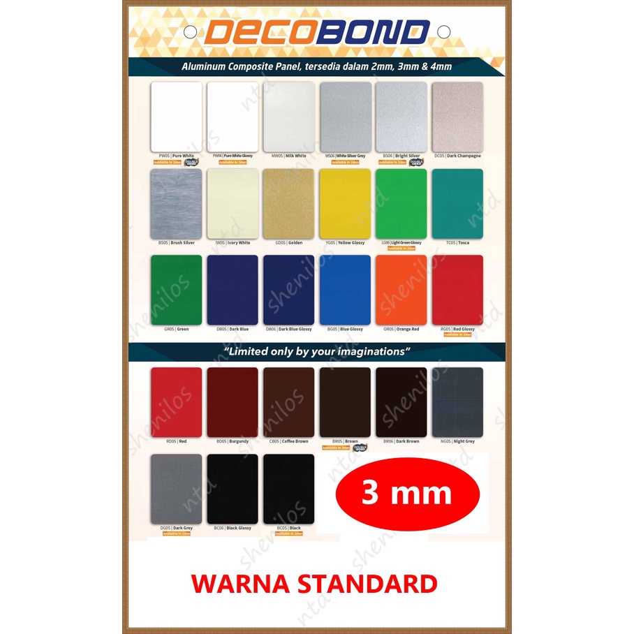Jual DECOBOND ALUMINIUM COMPOSITE PANEL ACP TEBAL 2mm 3mm 4mm | Shopee ...