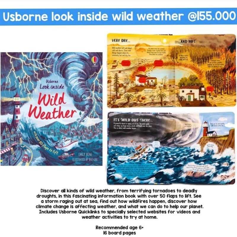 Jual usborne look inside wild weather | Shopee Indonesia