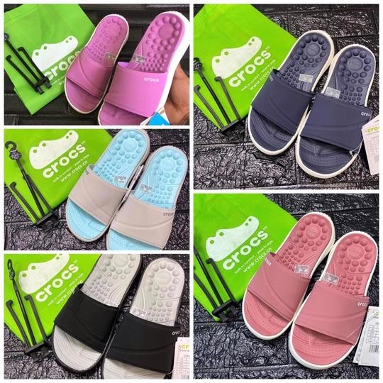Jual Crocs / Crocs Reviva Slide 2/ Sandal Crocs/Crocs Cewe / Crocs ...