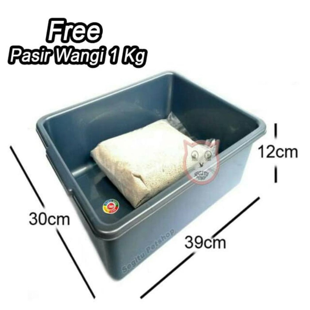Jual LITTER BOOK TEMPAT PUP KUCING HEWAN UKURAN L FREE PASIR WANGI 1 KG ...
