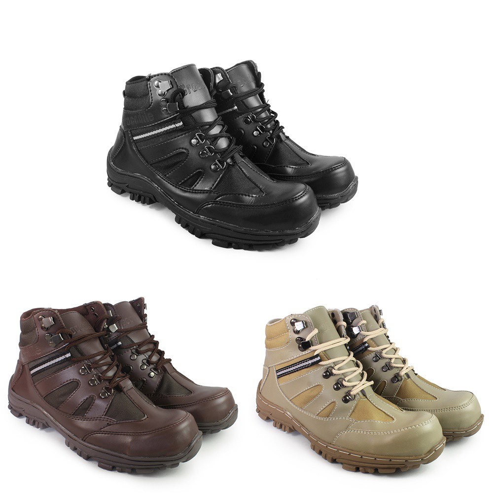 Jual ( COD ) SEPATU SAFETY TACTICAL BOOTS CROCODILE ARMOUR ADVENTURE ...