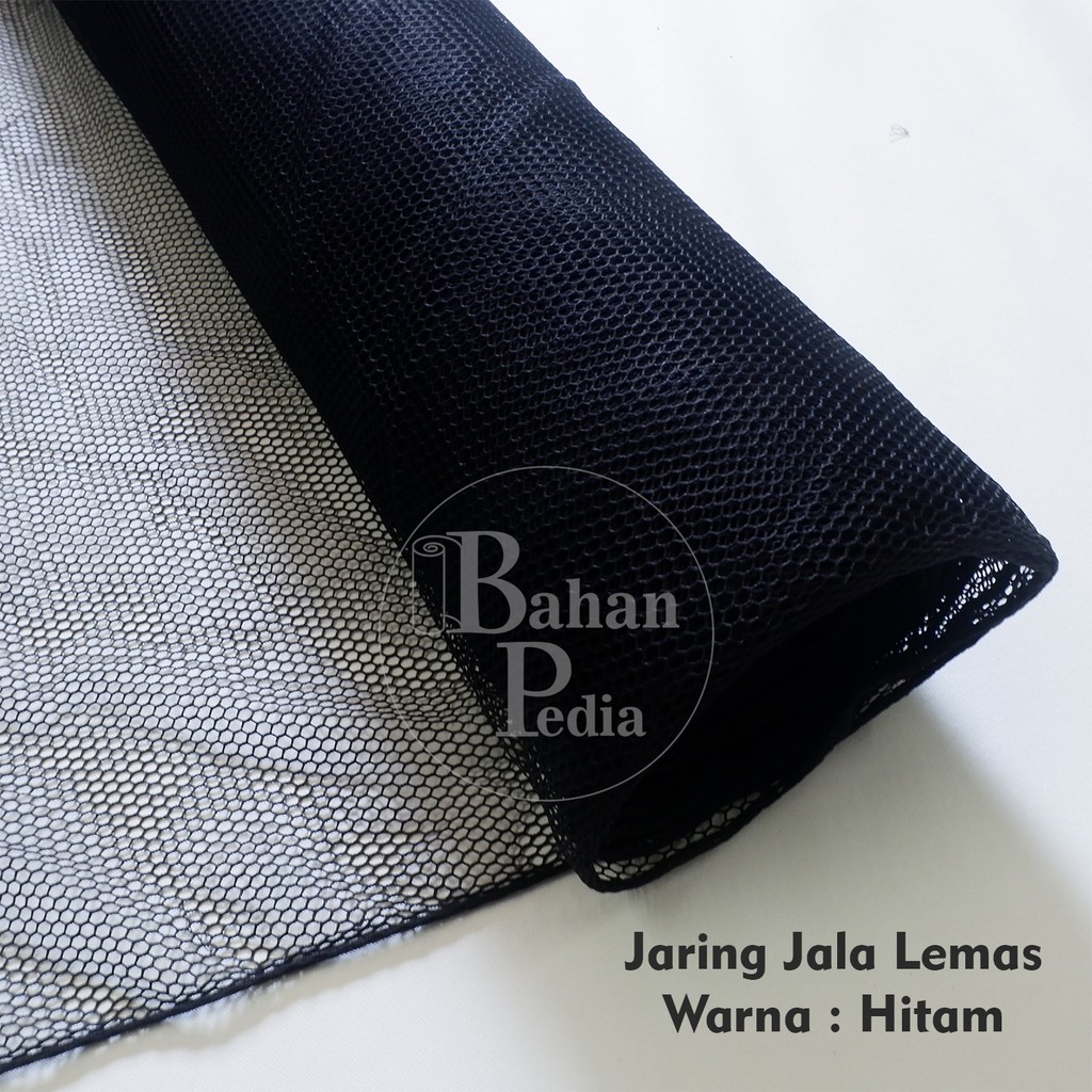 Jual [Meter] Bahan Jala Lemas Kain Jaring Lapisan Tas Dompet - Hitam ...