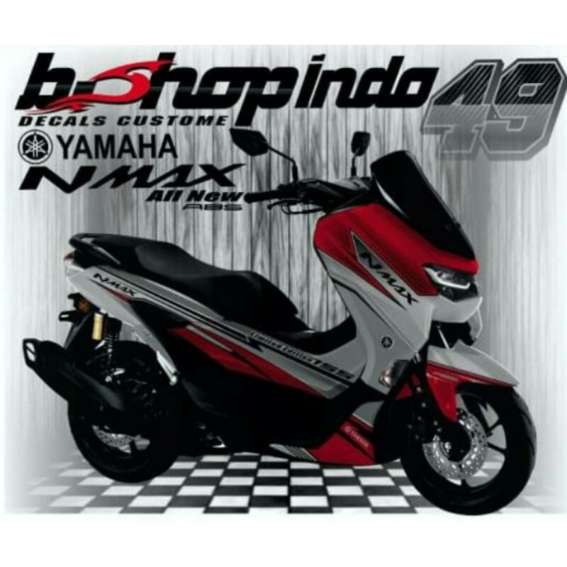 Jual Sticker Decal Nmax New Full Body Gradasi Merah Putih | Shopee ...