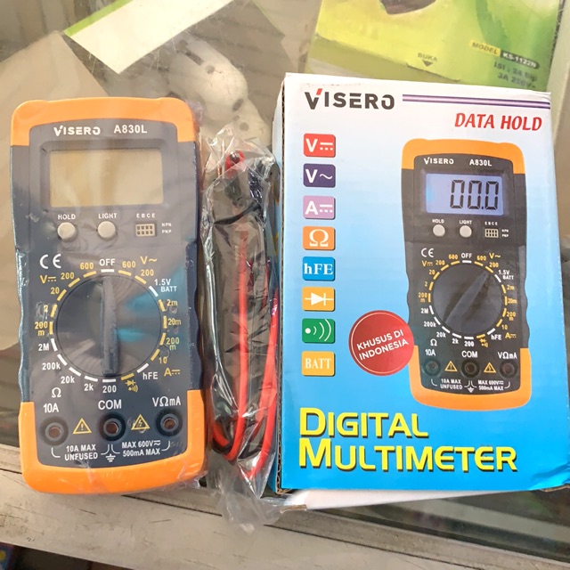 Jual multimeter digital multitester digital avometer VISERO A 830L ...