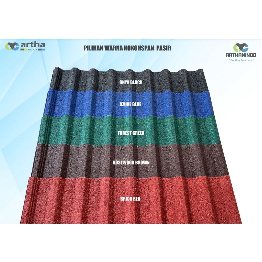 Jual ATAP SPANDEK SENG GALVALUM ZINCALUME BER PASIR BER WARNA TEBAL 0. ...