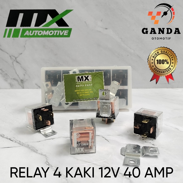 Jual RELAY 12V/RILEY 4-KAKI/4K/4PIN 40A/ RELAY MX -SPORTLICH ORIGINAL ...