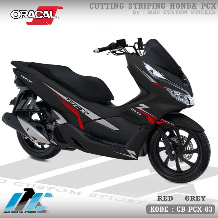 Jual CB-PCX-03 PCX HITAM -CUTTING STICKER PCX - STRIPING CUTTING PCX ...