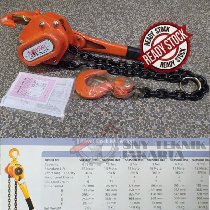 Jual Original Lever Block Takel 3 Ton x 1.5 Meter | Shopee Indonesia