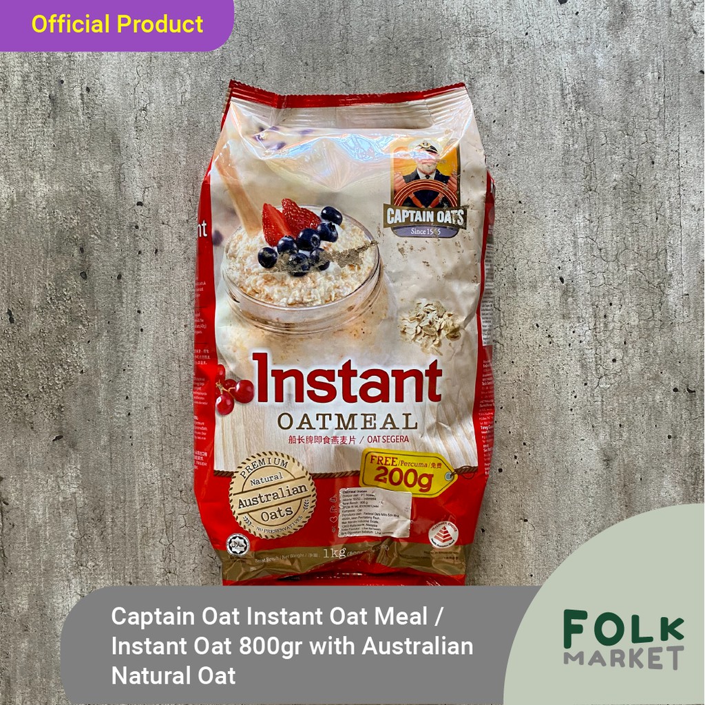 Jual CAPTAIN OATS Instant Oat Meal / Havermout Instant 800gr Australian ...