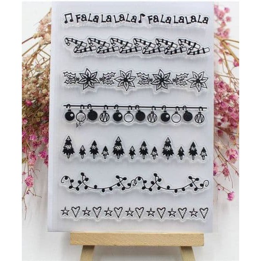 Jual Clear Stamp (Stempel Transparan/Bening) - Fa La La Line Border ...