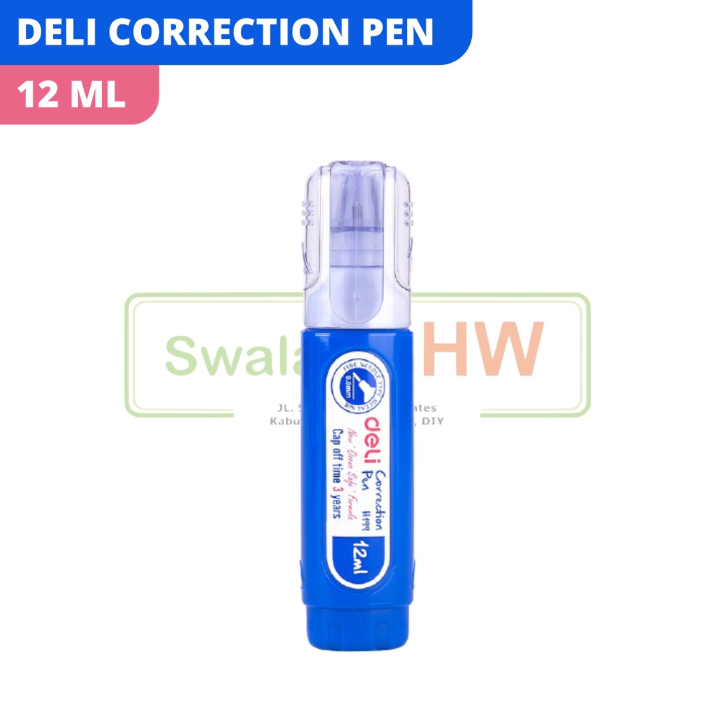 Jual DELI CORRECTION PEN / TIPE X CAIR 12ML | Shopee Indonesia