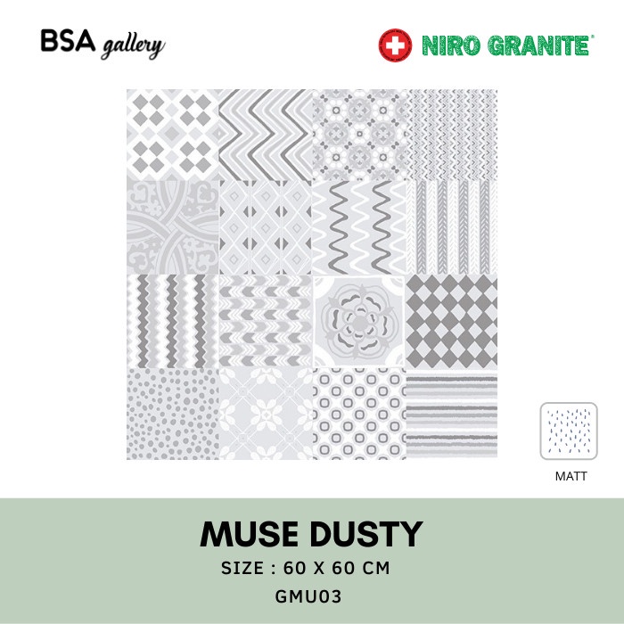 Jual NIRO GRANITE MUSE DUSTY 60X60 / LANTAI DINDING GRANIT MATT GMU03 ...