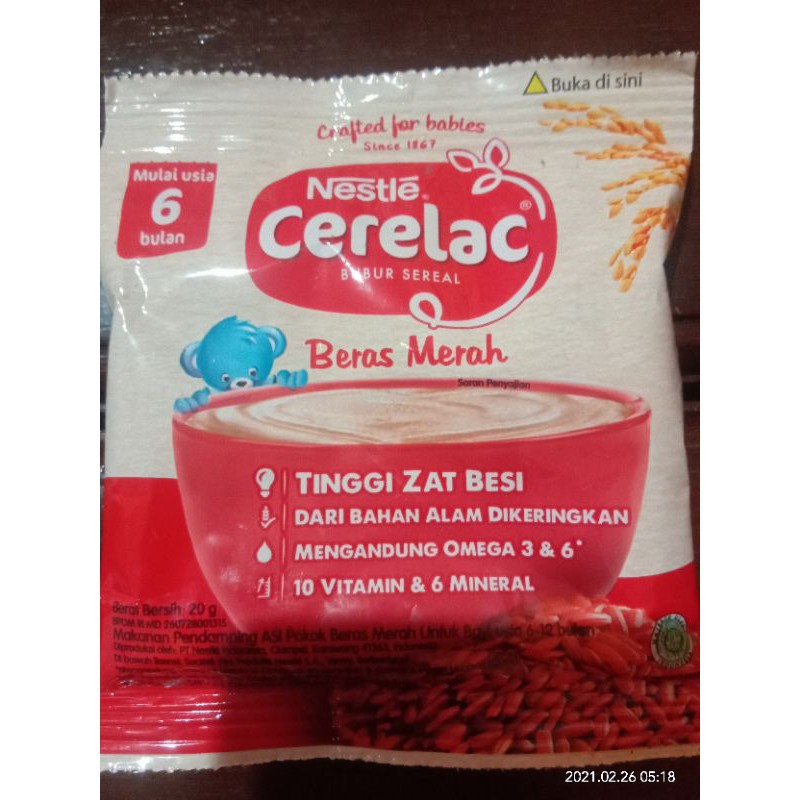 Jual Cerelac Beras Merah Sachet 20 gram | Shopee Indonesia