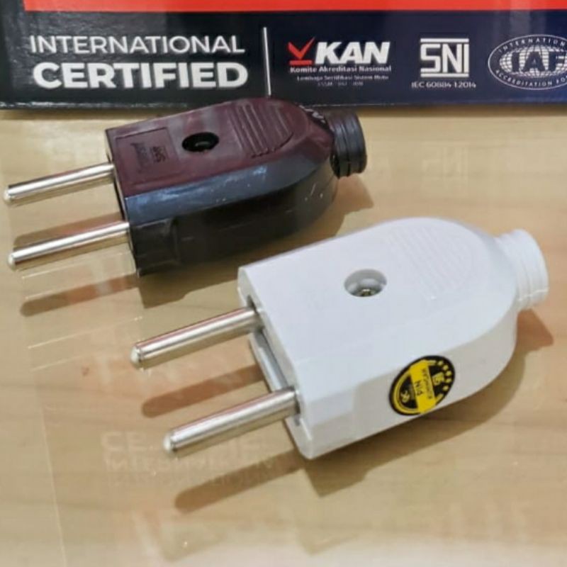 Jual Steker mini jumbo / stecker gepeng mini putih colokan listrik ...