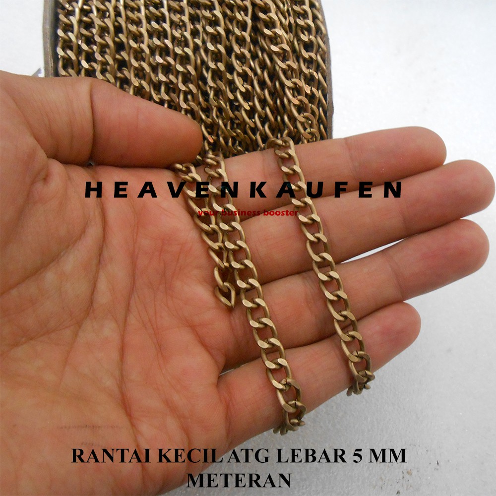 Jual Rantai Kecil Lebar 5 mm Warna ATG Meteran Untuk Rantai Dompet ...