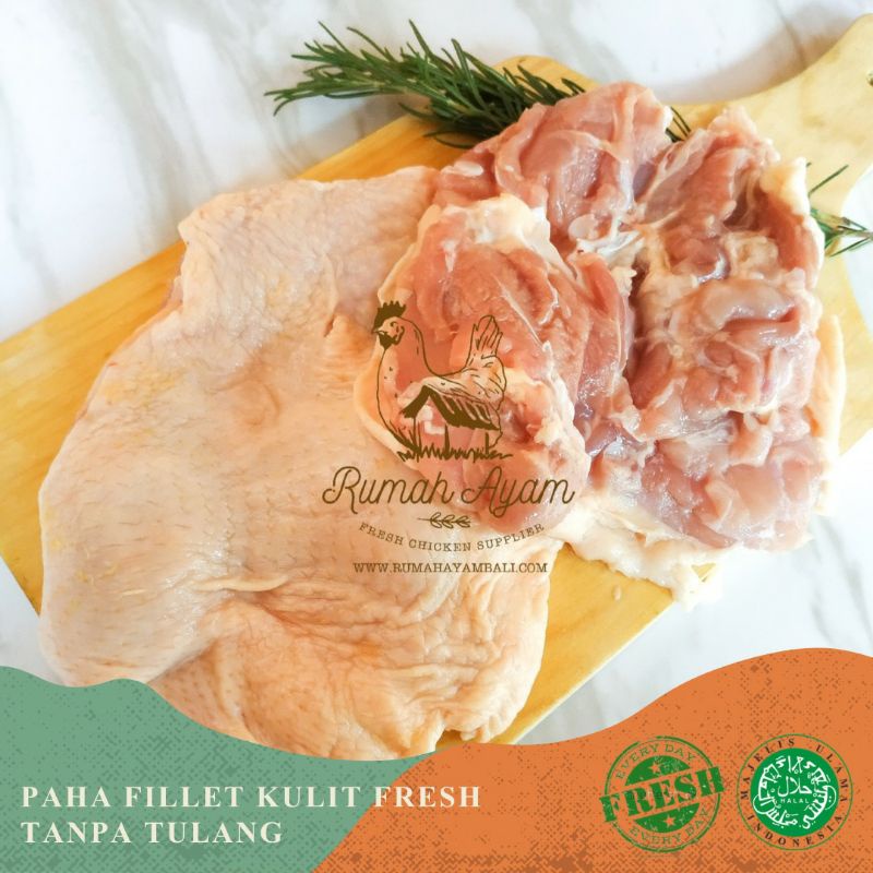 Jual PAHA FILLET KULIT AYAM SEGAR - FRESH CHICKEN LEG BONELESS WITH ...