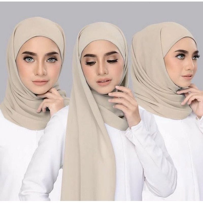 Jual Pashmina Inner 2in1 / PAmina Ceruty | Shopee Indonesia