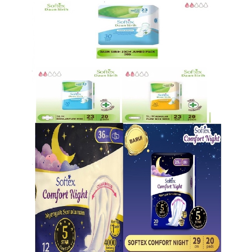 Jual SOFTEX Daun Sirih (BIRU) WING dan non wing 23cm isi 20 atau 30 ...