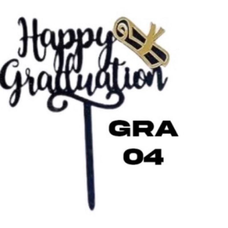 Jual Cake Topper Happy Graduation / Topper Cake Dekorasi | Shopee Indonesia