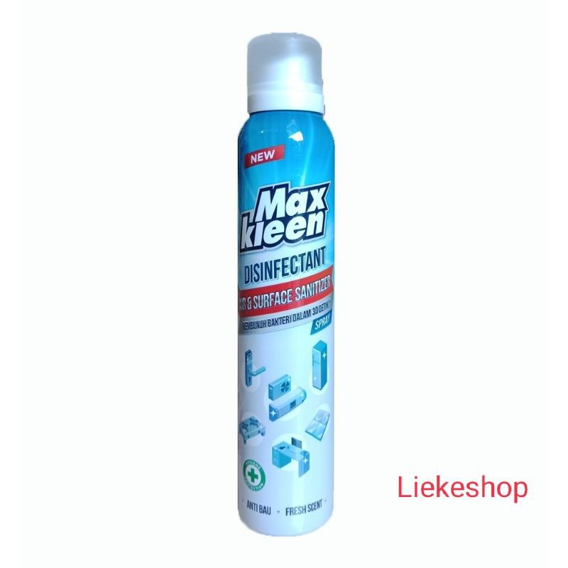 Jual Max Kleen Disinfectant 200ml Air & Surface Sanitizer | Shopee ...