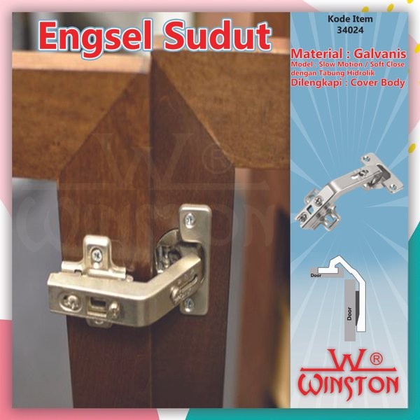 Jual Engsel Sendok Pintu Sudut 90 Derajat Z90 Winston/Bifold Bivold ...