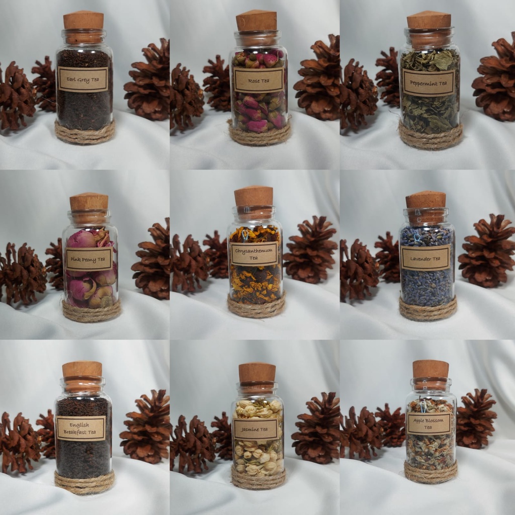 Jual TEH BUNGA HERBAL LAVENDER CHRYSANTHEMUM PEPPERMINT JASMINE LOTUS ...