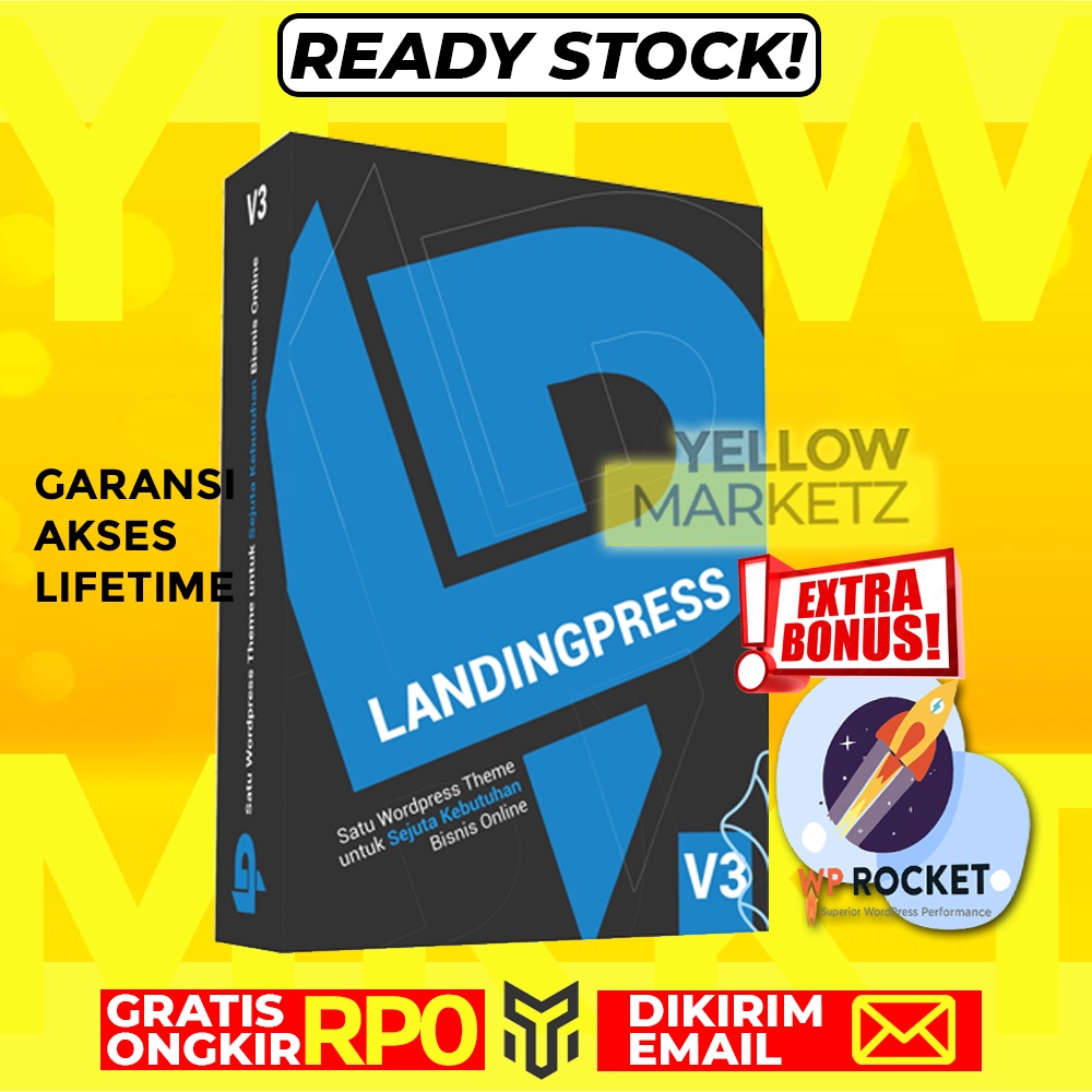 Jual LANDINGPRESS V3 + Plugin WP ROCKET Premium Lifetime WordPress | Shopee Indonesia