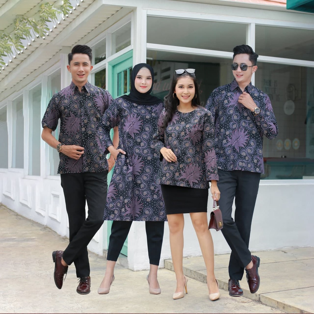 Jual Benang Raja Batik Couple Pria Wanita Motif Ukel Daun Ukuran ...