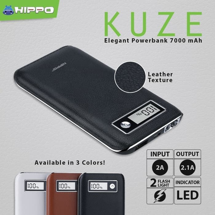 Jual Hippo Power Bank KUZE 7000mAh SP Hippo Powerbank Garansi Original ...