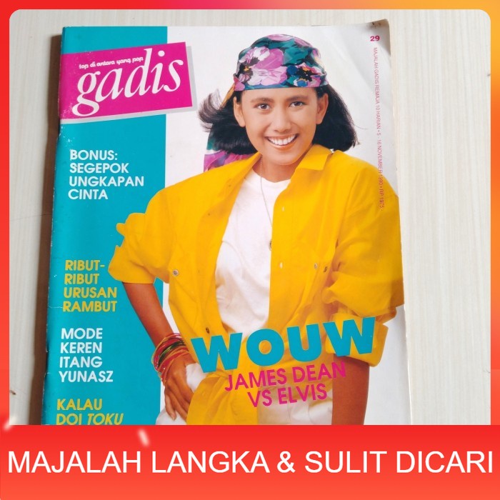 Jual Majalah GADIS No.29 Nov 1990 FIRSTY SEKAR SHANTY Langka | Shopee Indonesia