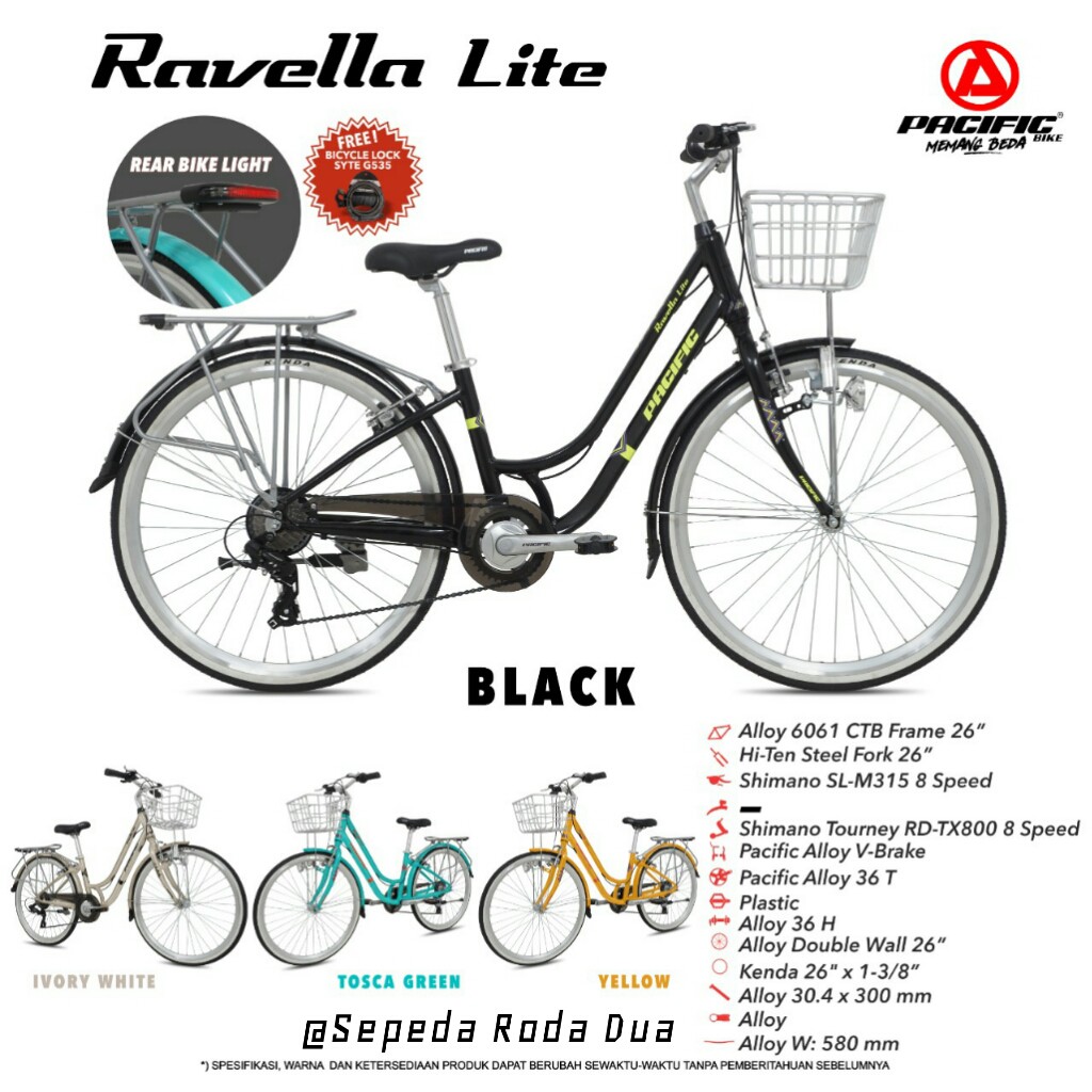 Jual Sepeda CTB 26" Pacific Alloy Ravella Lite (8 speed) | Shopee Indonesia