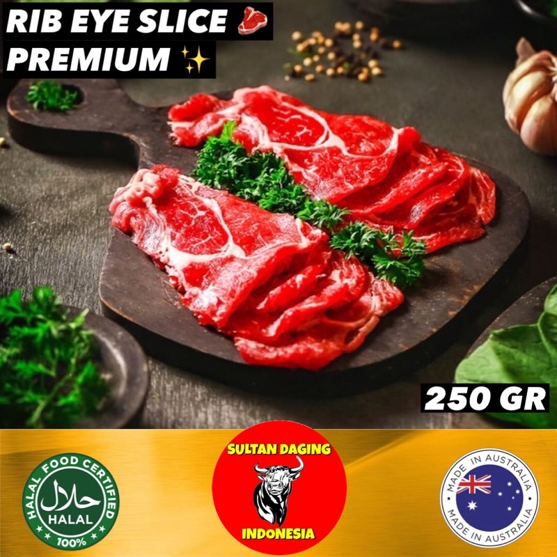 Jual RIB EYE SLICE PREMIUM 250 GRAM IMPORT DARI AUSTRALIA/ RIB EYE ...