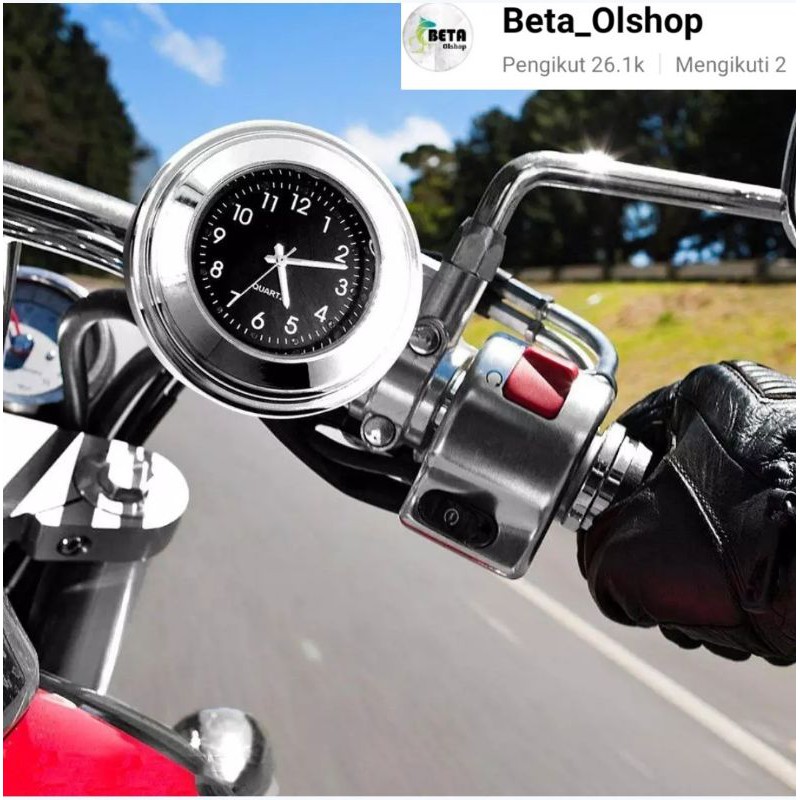 Jual JAM STANG MOTOR WATERPROOF HANDLE BAR MOTOR QUARTZ ANTI AIR ...