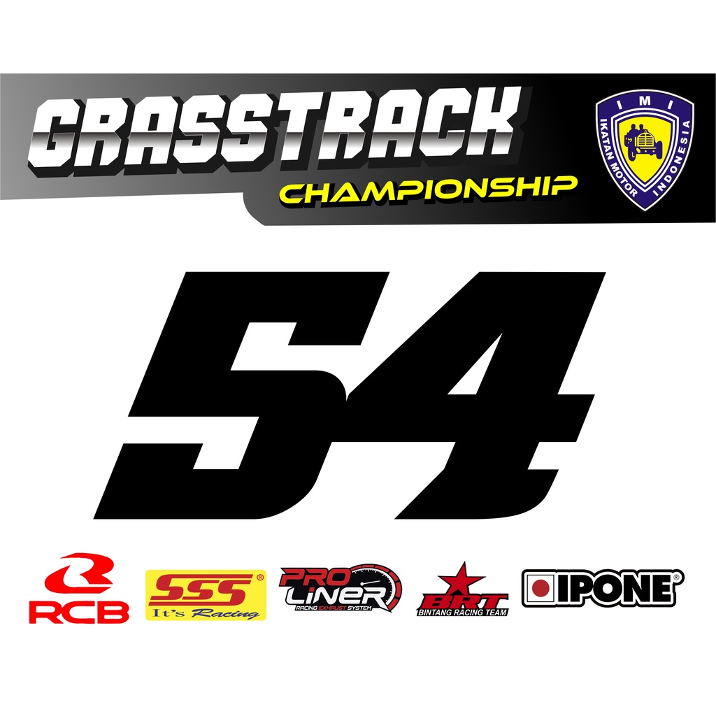 Jual STICKER NOMER STAR GRASSTRACK/STICKER NOMER STAR/STICKER NO STAR ...