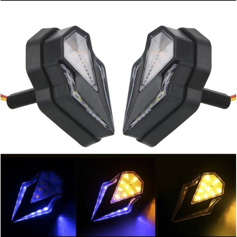 Jual Lampu Sein Tempel Led 2in1 Sen Tempel Segitiga Neon Universal untuk Motor Fairing | Shopee ...