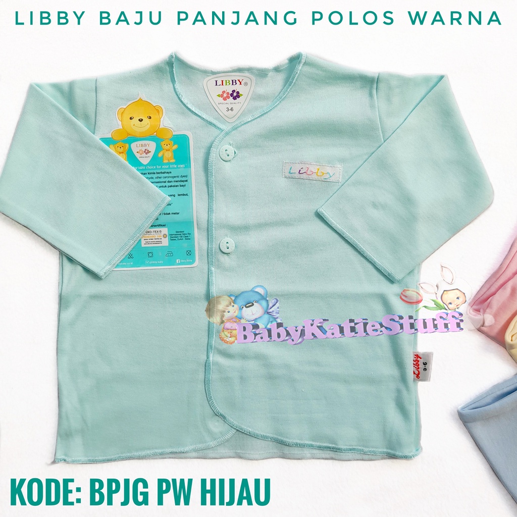 Jual LIBBY BAJU PANJANG POLOS WARNA SIZE NEWBORN DAN BABY/ LIBBY BABY ...