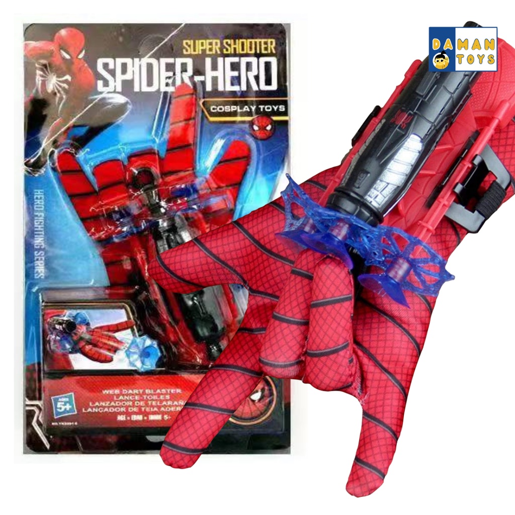 Jual Mainan Spiderman Ironman Web Transmitter Blaster Shooter Mainan ...