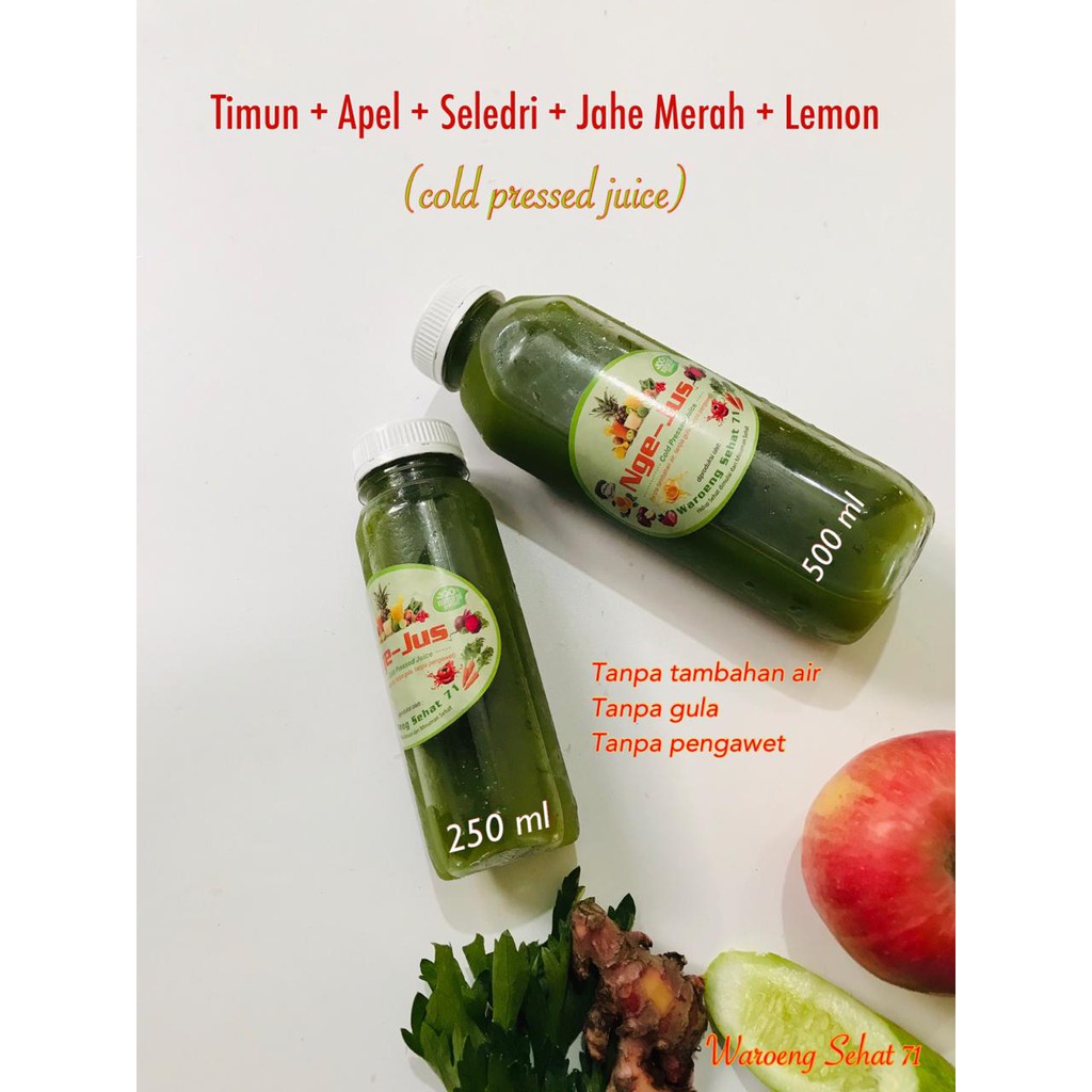 Jual Jus mix: Timun + Apel + Seledri + Jahe Merah + Lemon (cold pressed ...