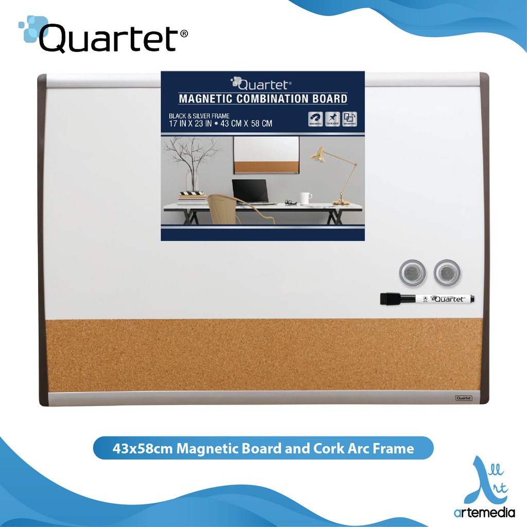 Jual Quartet Magnetic & Cork Board 43×58cm Arc Frame Combination ...