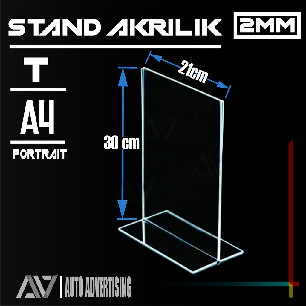Jual STAND A4 21 CM X 30 CM L DAN T AKRILIK DI SISIPI KERTAS BROSUR ...