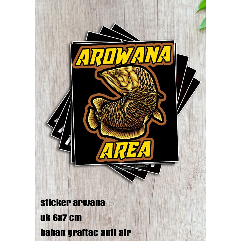 Jual sticker arwana sticker arowana stiker ikan predator arwana ...