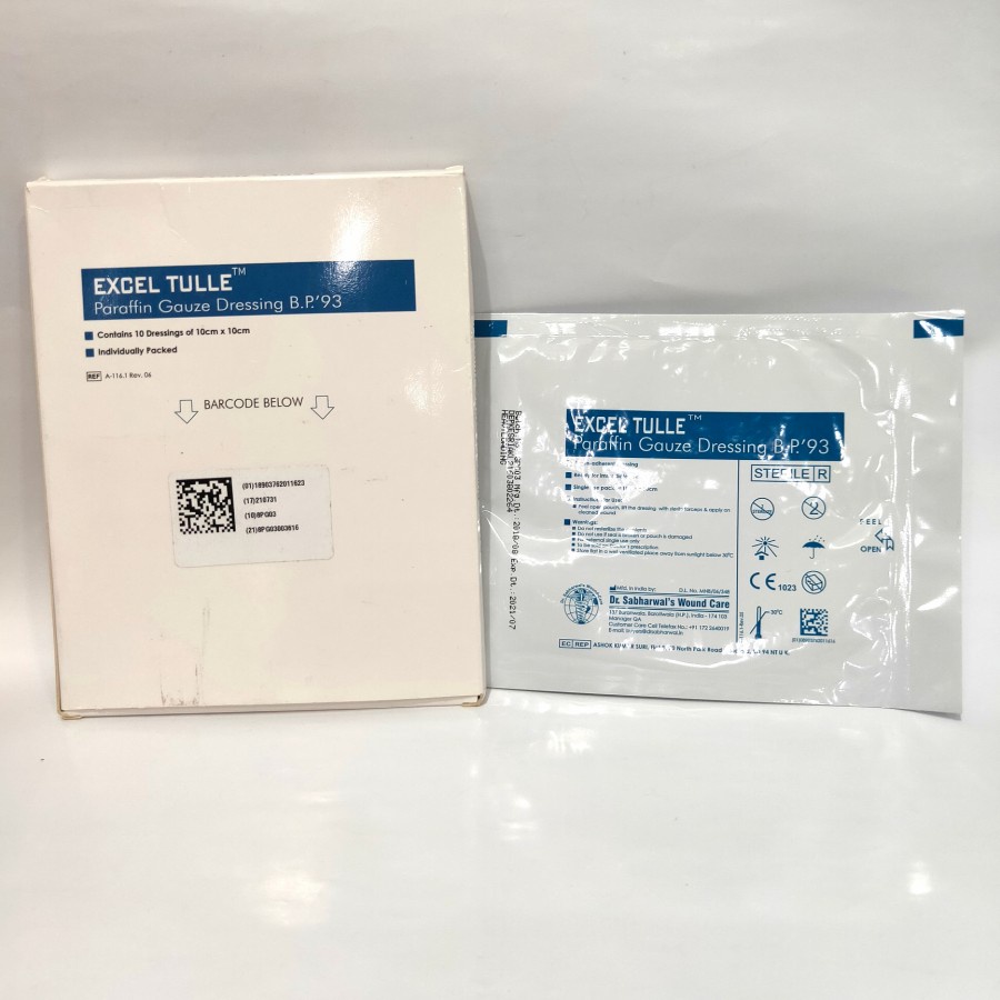 Jual Excel Tulle Paraffin Gauze Dressing B.P'93 Kasa Antibiotik Isi 10 ...