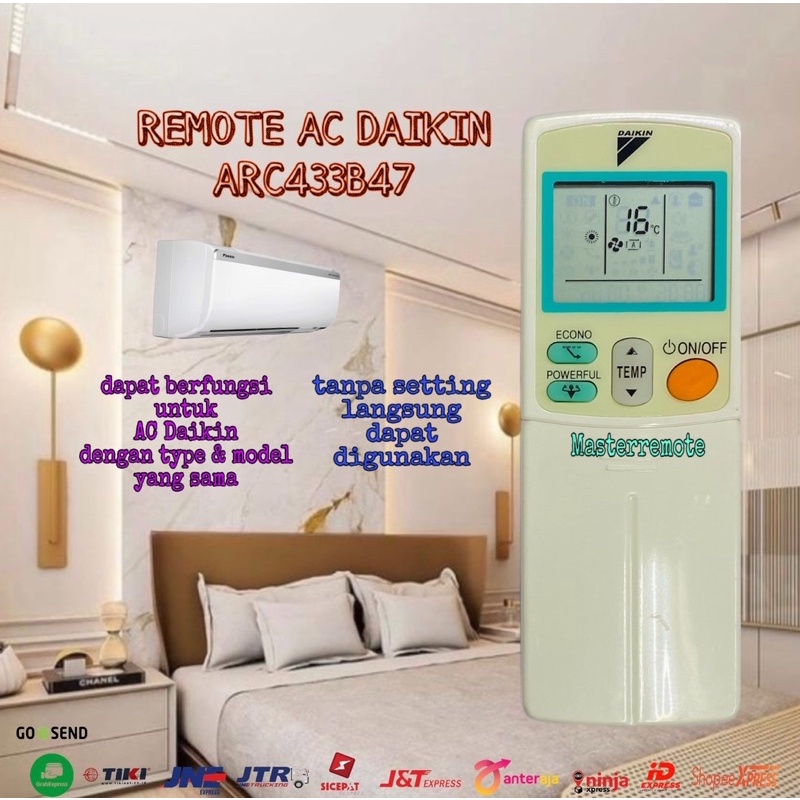Jual REMOT REMOTE AC DAIKIN ARC433A106 ECONO TH2 | Shopee Indonesia