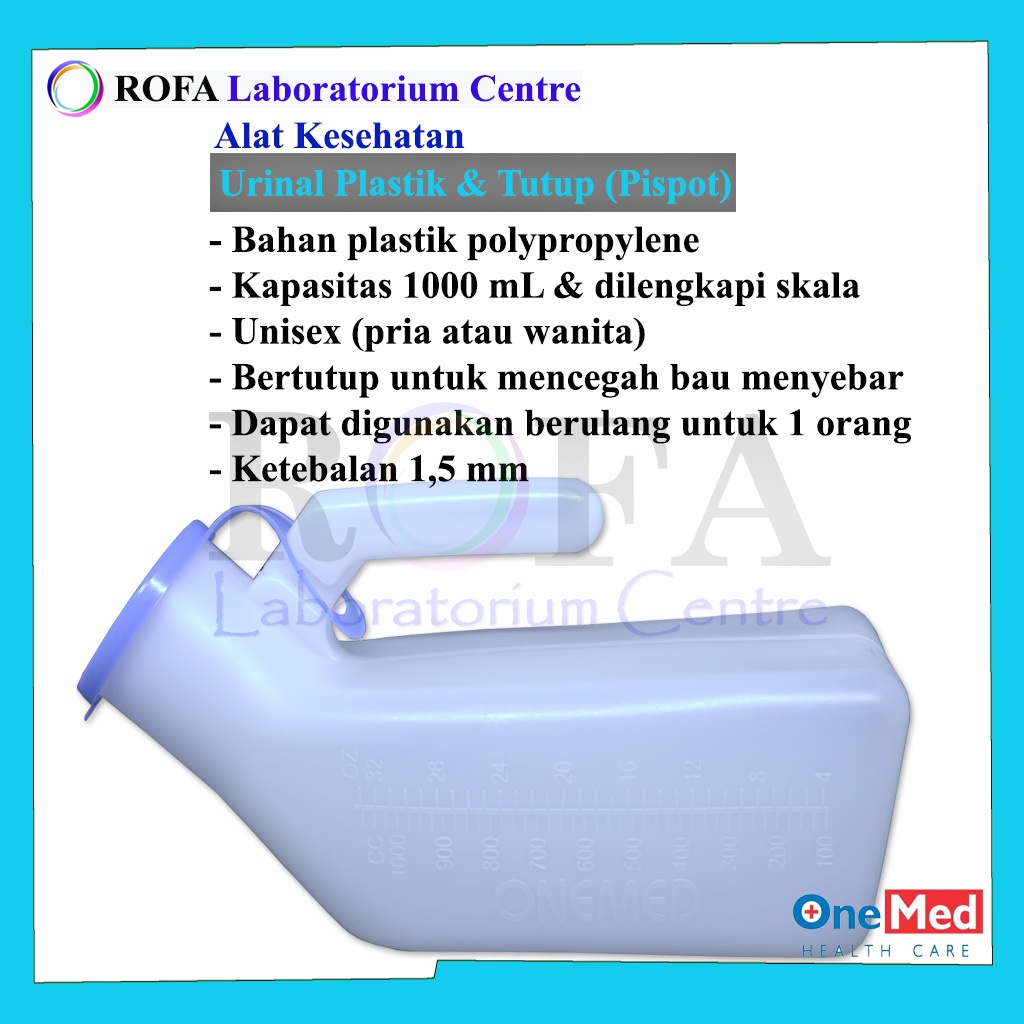 Jual Urinal / Pispot / Tempat Urin / Chamber Pot dengan Tutup 1000 mL ...