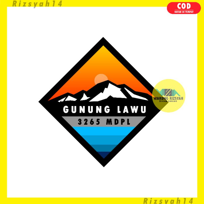 Jual [Edisi] Stiker Gunung Lawu | Waterproof / Outdoor / Sticker Vynil ...